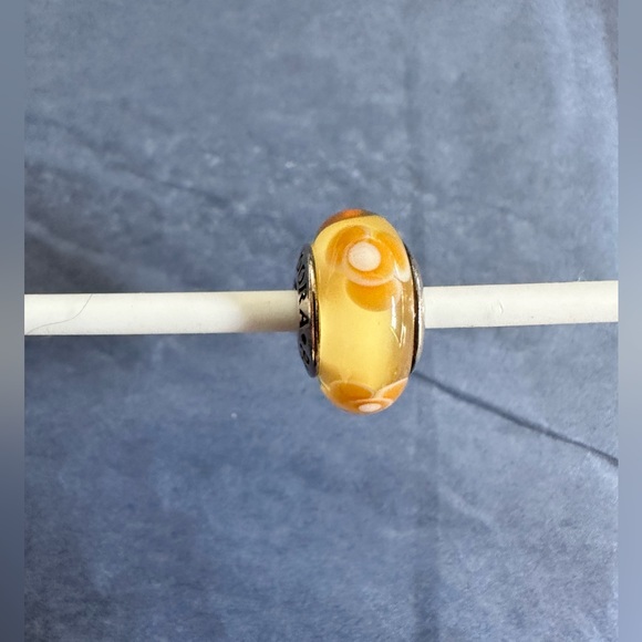 Pandora | Jewelry | Retired Pandora Yellow Murano Glass Charm | Poshmark